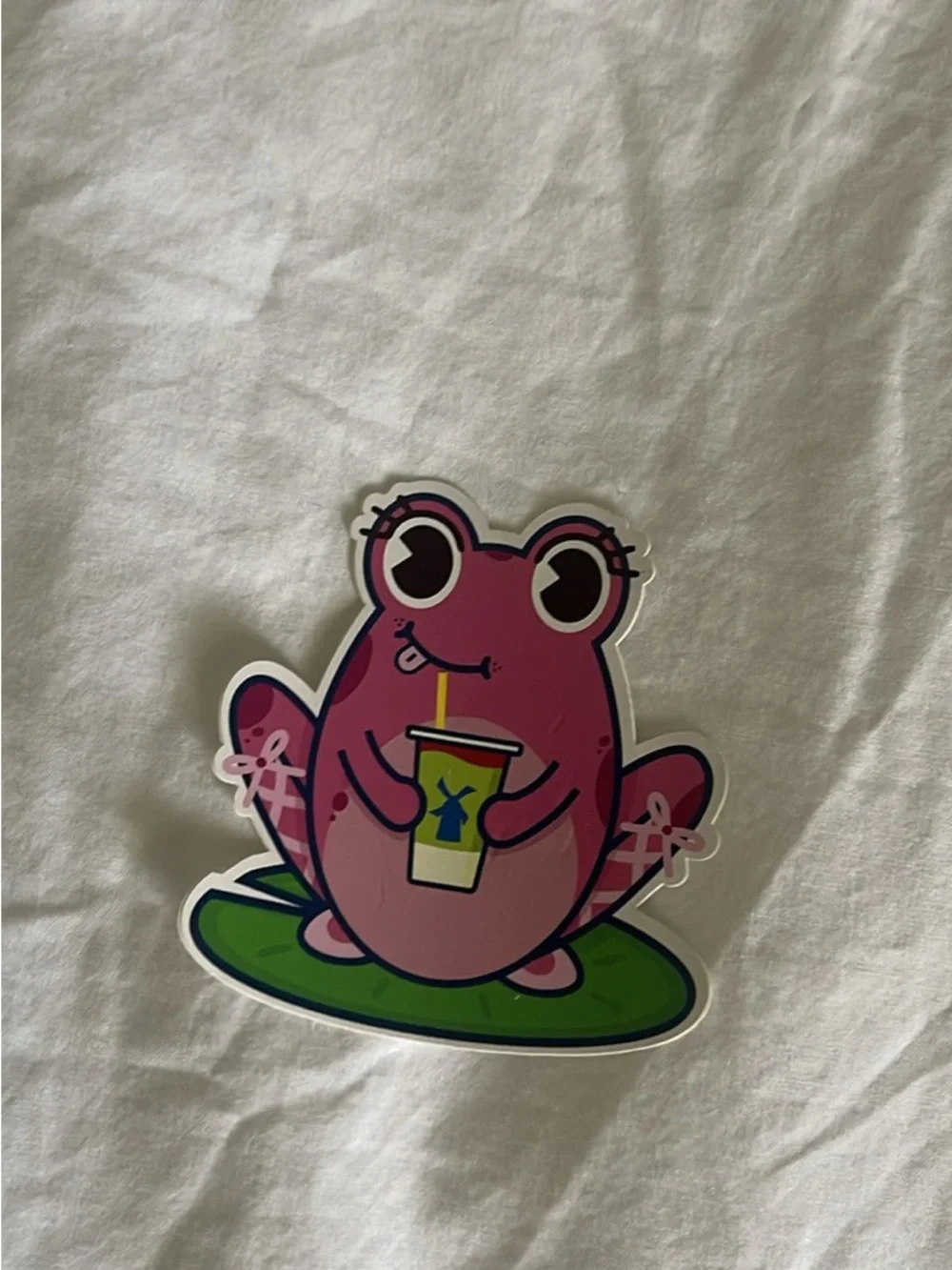 Dutch Bros | Other | Rare Dutch Bros Gianina Pink Frog Sticker | Poshmark